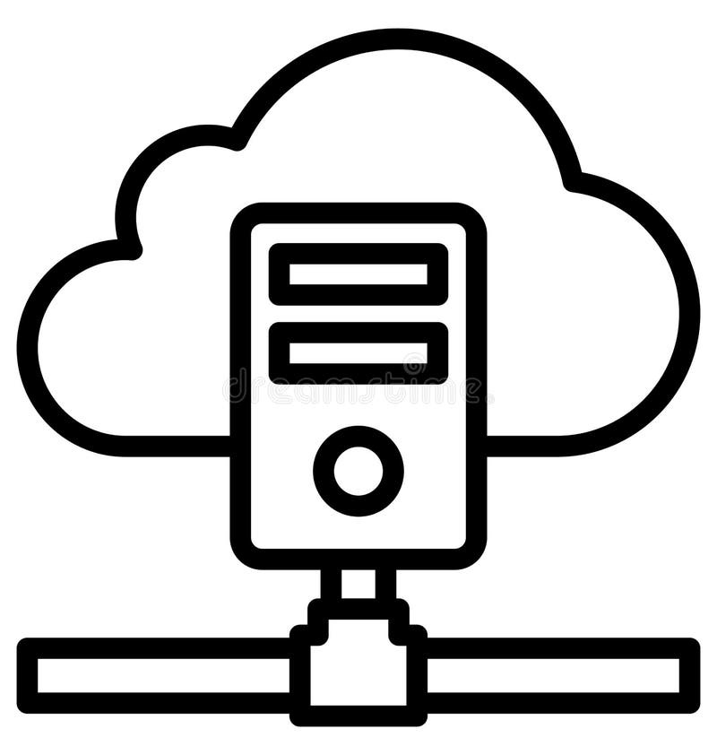 Server Cloud Isolated Vector Icon that Can Easily Modify or Edit. Stock ...