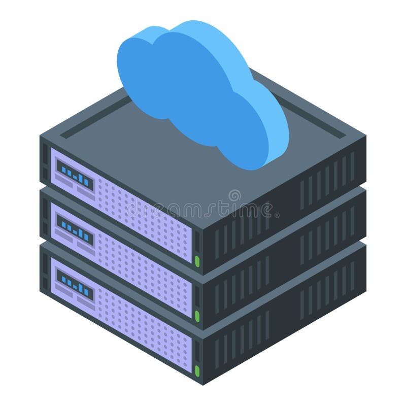 Server Cloud Mobile Payment Icon, Isometric Style Stock Vector ...