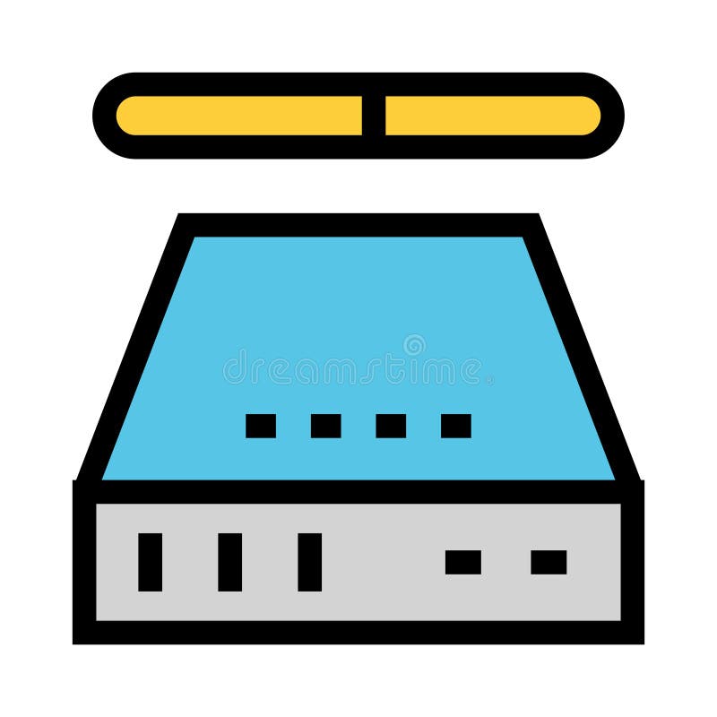 Server color line icon stock illustration. Illustration of disk - 122444463