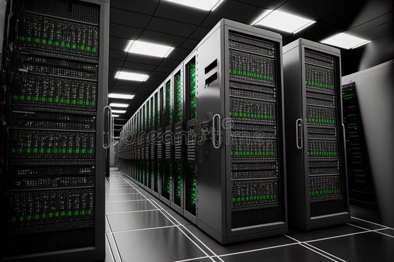 Server for Communications in a Data Center Stock Illustration ...