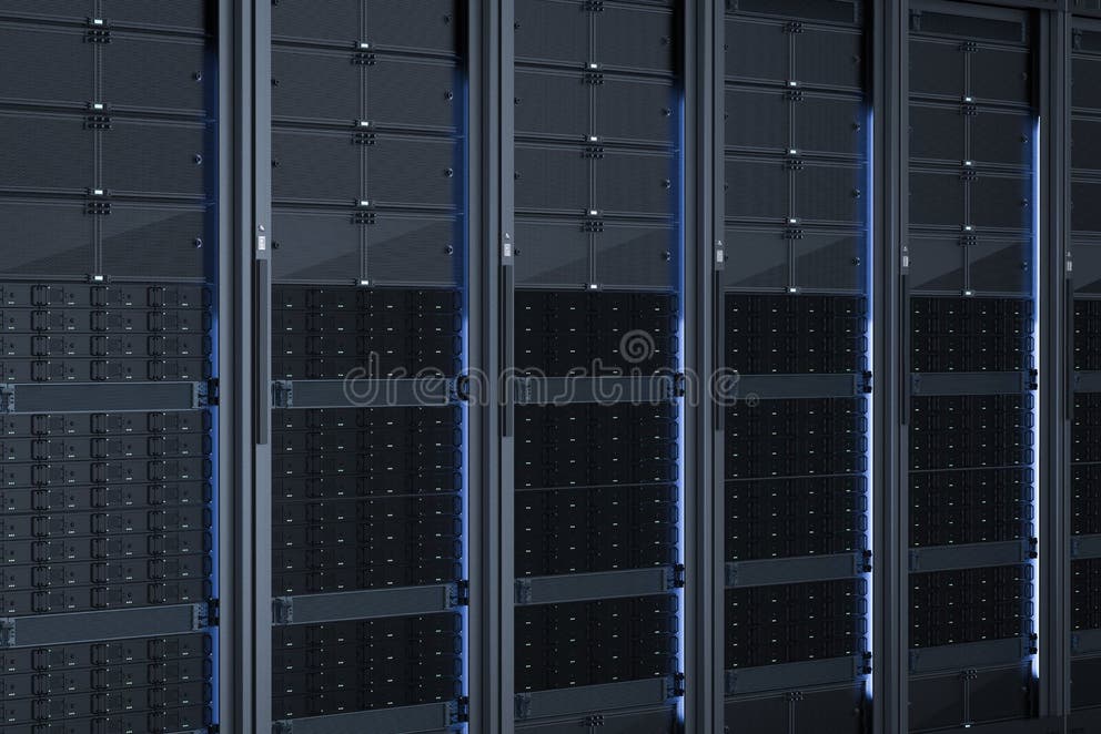 Server computer cluster stock illustration. Illustration of cluster ...
