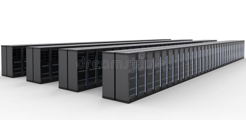 Server computer cluster stock illustration. Illustration of disk - 91835288