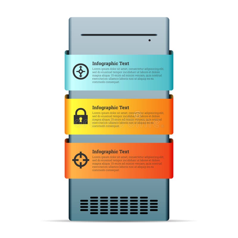 Server Computer Copyspace Design Element Stock Vector - Illustration of ...