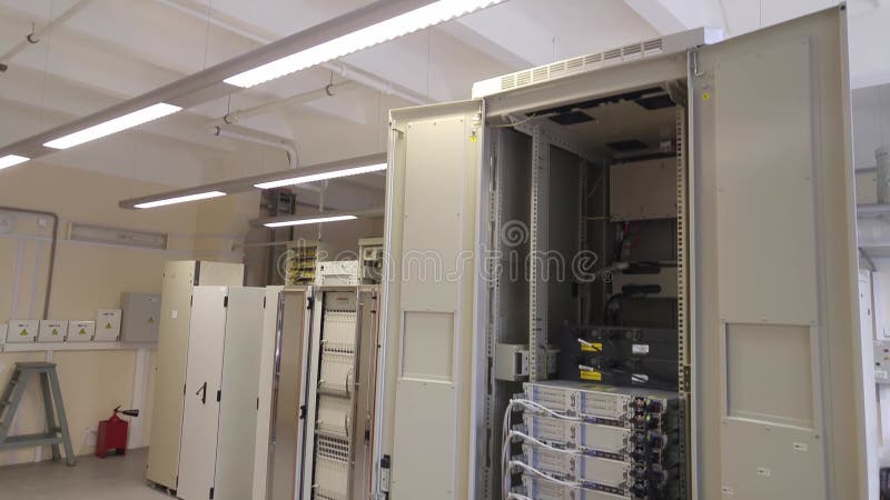 Server Computers in Metal Boxes of Server Room, Stock Footage - Video ...