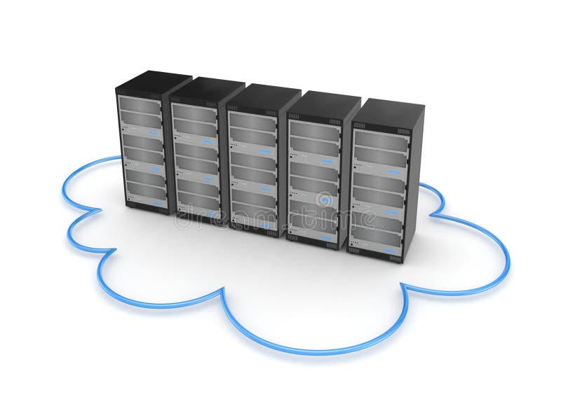 Server Concept. on White Background Stock Illustration - Illustration ...