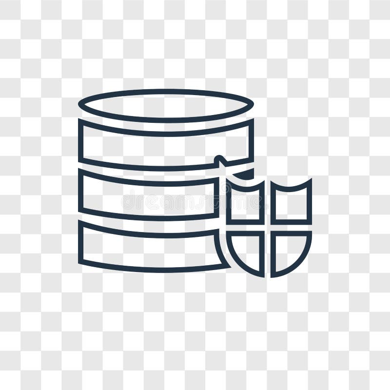 Server Concept Vector Linear Icon Isolated on Transparent Background ...