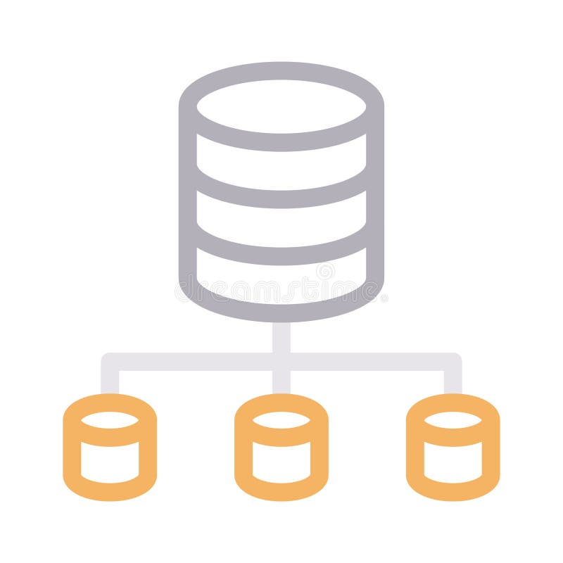 Server Connection Thin Color Line Vector Icon Stock Vector ...