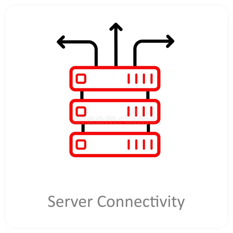 Server Connectivity and Big Data Icon Concept Stock Illustration ...