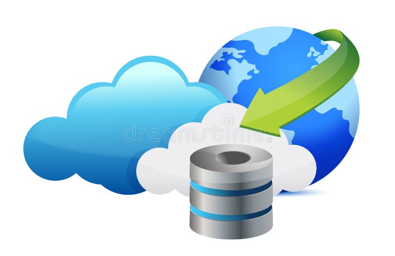 Cloud Computing Cartoon Concept Stock Vector - Illustration of ...