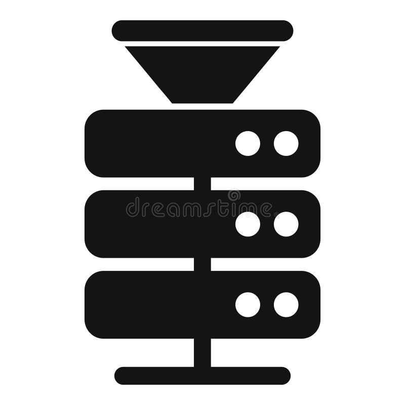 Server Content Filter Icon Simple Vector. Internet Work Stock Vector ...