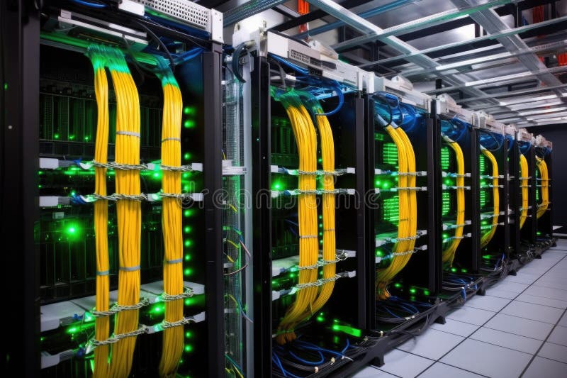 Data Center Cooling System with Pipes and Vents Stock Illustration ...