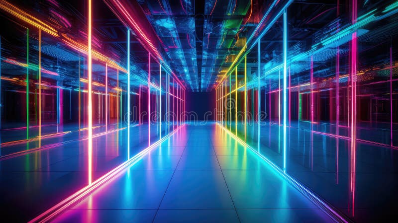 Server Data Center Background Stock Illustration - Illustration of ...