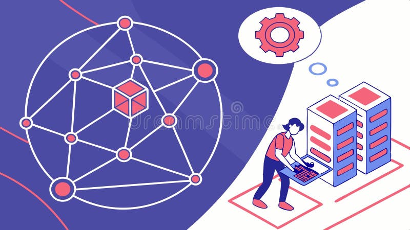 Server Data Connection, Technology and Network Concept Vector Design Generative AI Stock Vector ...