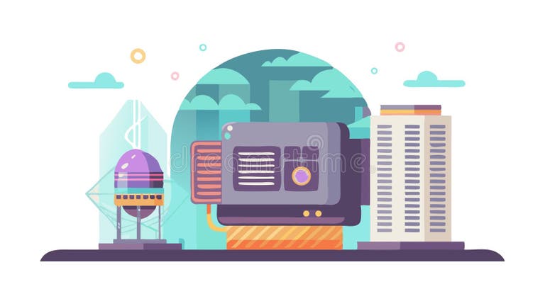 Server Data Flow, Network Input Output, Digital Information Exchange ...