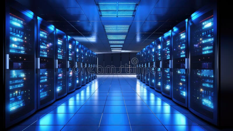 Server data handling stock illustration. Illustration of atmosphere ...