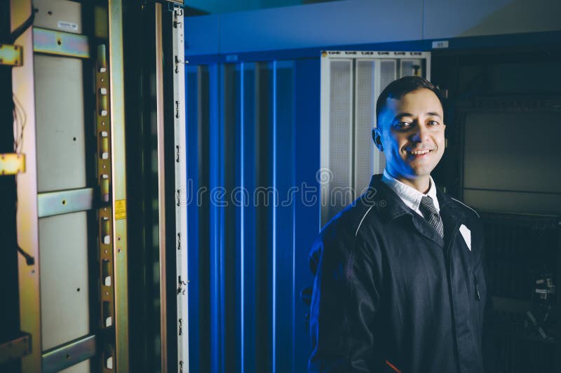 Server Data Network Center Internet Man Connection Stock Photo - Image ...