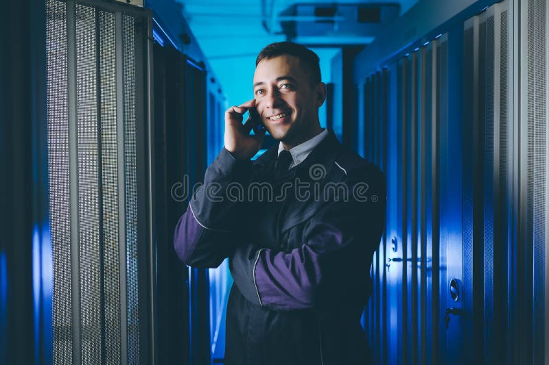 Server Data Network Center Internet Man Connection Stock Photo - Image ...