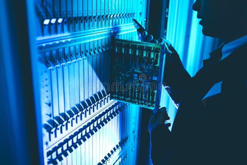 Server Data Network Center Internet Man Connection Stock Photo - Image ...