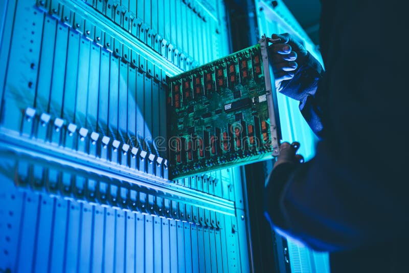 Server Data Network Center Internet Man Connection Stock Photo - Image ...