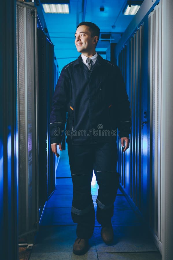 Server Data Network Center Internet Man Connection Stock Image - Image ...