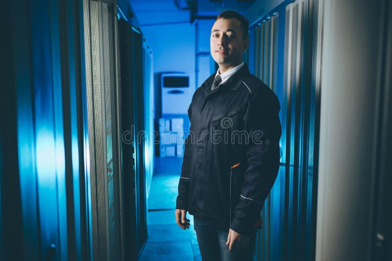 Server Data Network Center Internet Man Connection Stock Photo - Image ...