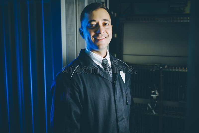 Server Data Network Center Internet Man Connection Stock Image - Image ...