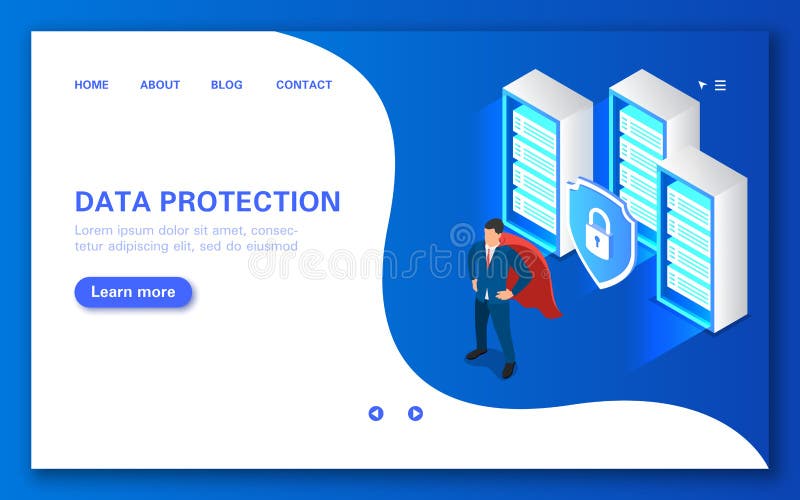 Server Data Protection Concept. Software To Protect Against Hacker ...