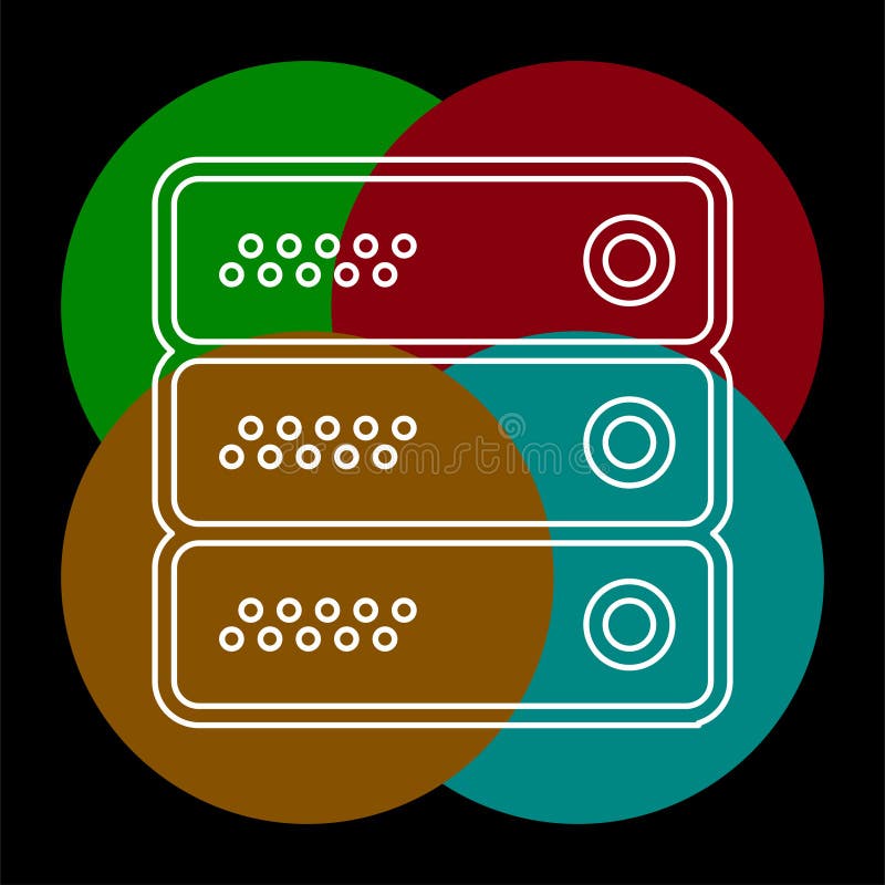 Server Data Racks Illustration - Computer Storage Stock Illustration ...