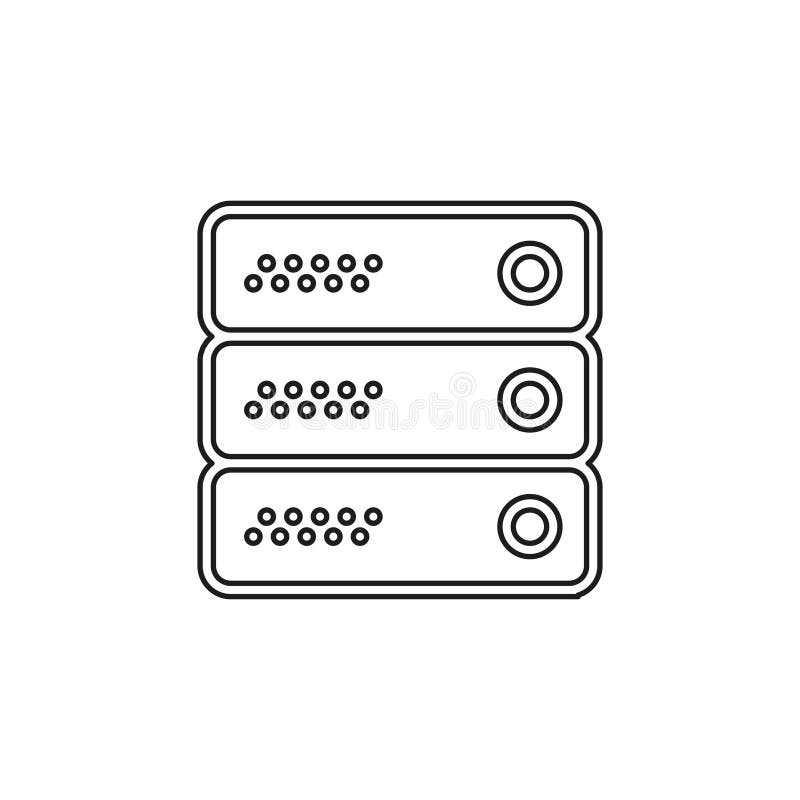 Server Data Racks - Computer Storage Icon Stock Vector - Illustration ...