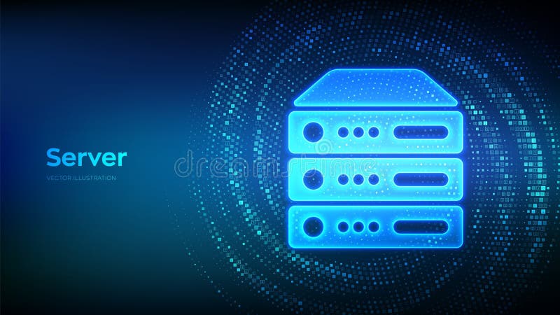 Server and Data Storage Background. Computer Server Icon Made with ...