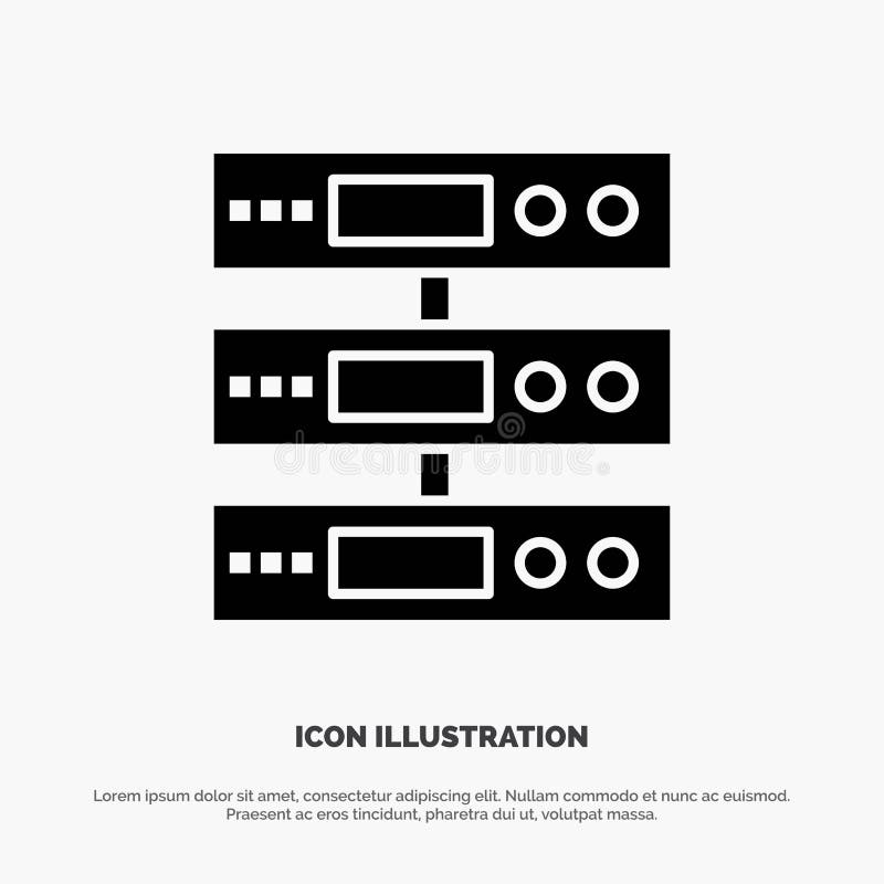 Server, Data, Storage, Cloud, Files Solid Glyph Icon Vector Stock Vector - Illustration of ...