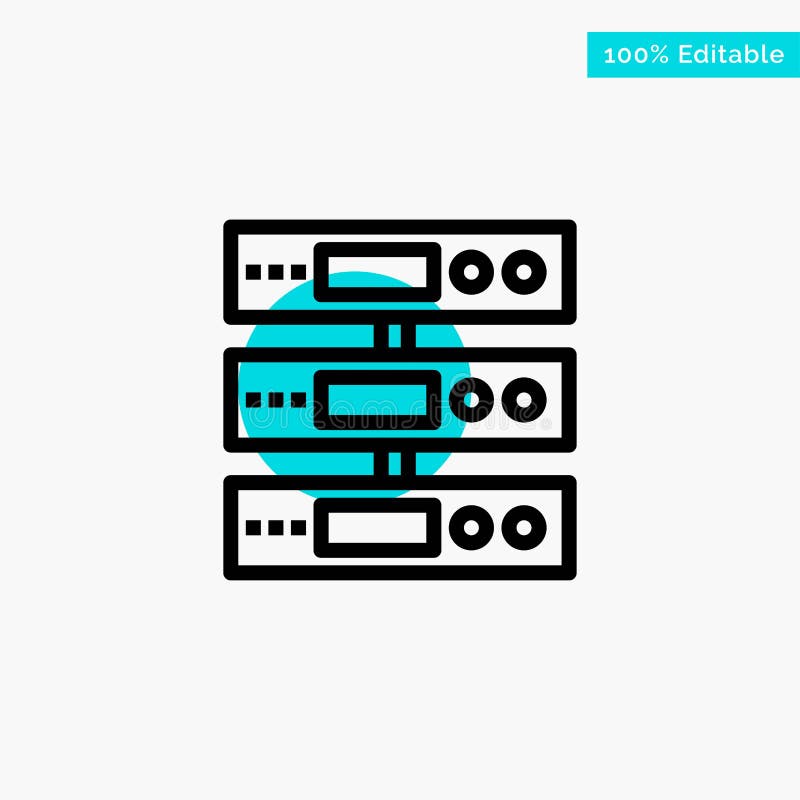 Server, Data, Storage, Cloud, Files Turquoise Highlight Circle Point ...