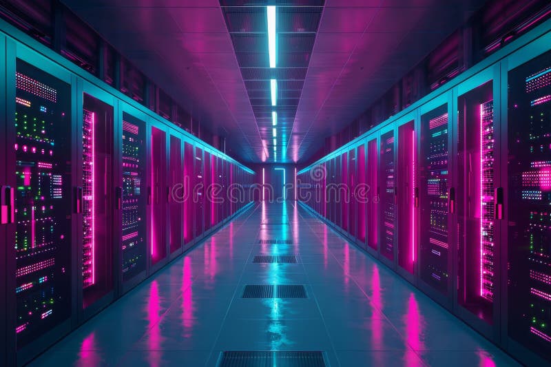 Server in Datacenter. Cloud Computing Data Storage Stock Photo - Image ...