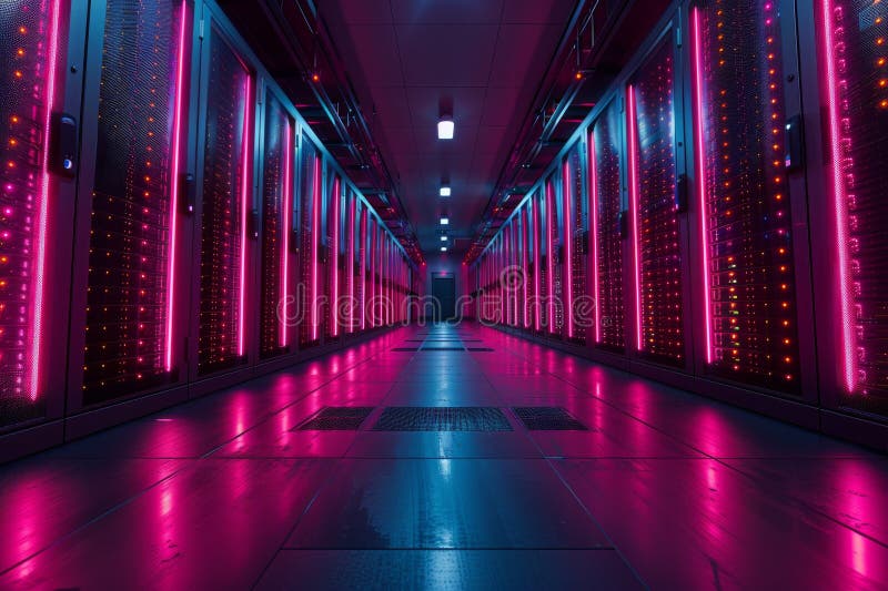 Server in Datacenter. Cloud Computing Data Storage Stock Photo - Image ...