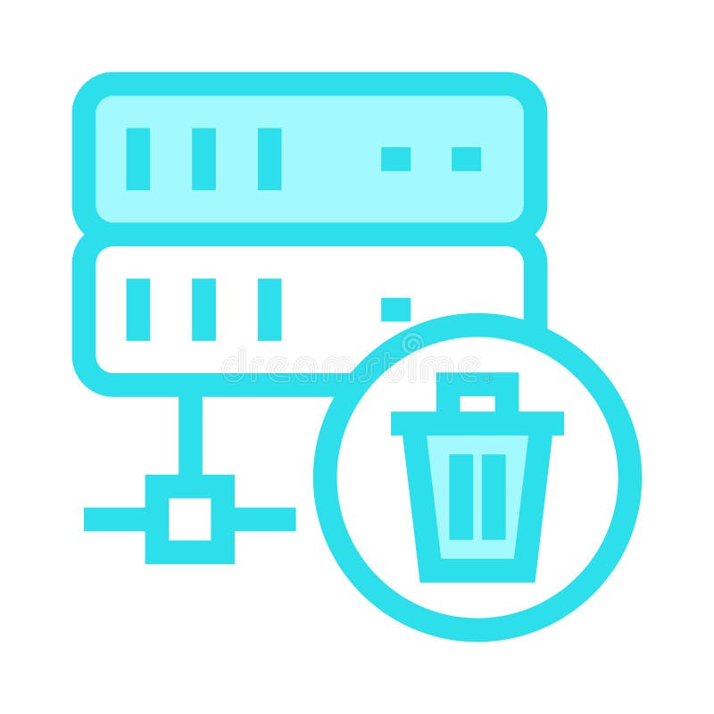 Server Delete Glyphs Double Color Icon Stock Illustration ...