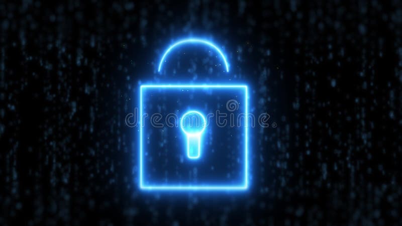 Server, Digital and Process of Cybersecurity, Lock and Overlay of Interface, Programming and ...