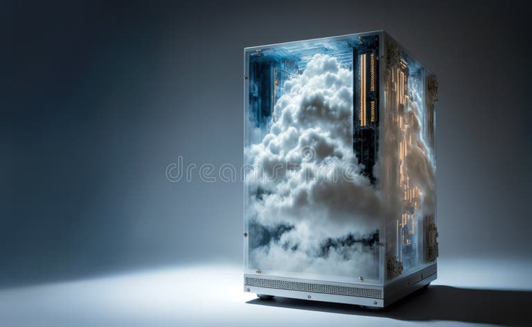 A Server is Engulfed by a Cloud, Representing the Increasing Reliance ...
