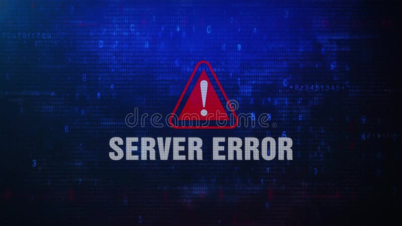 Server Error Warning Error Alert Text on Computer Screen Stock Footage ...