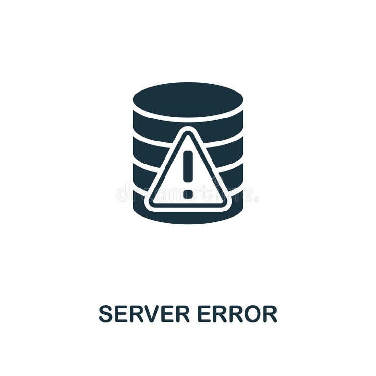 Server Error Icon. Monochrome Style Design from Big Data Icon ...
