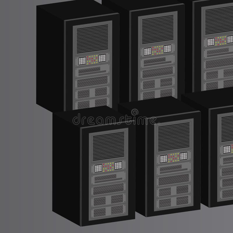 Server Farm stock vector. Illustration of website, system - 15817311