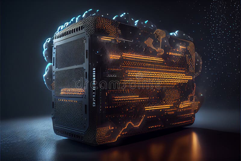 Server Farm Cloud Big Data Server Computer Technology Concept Stock ...