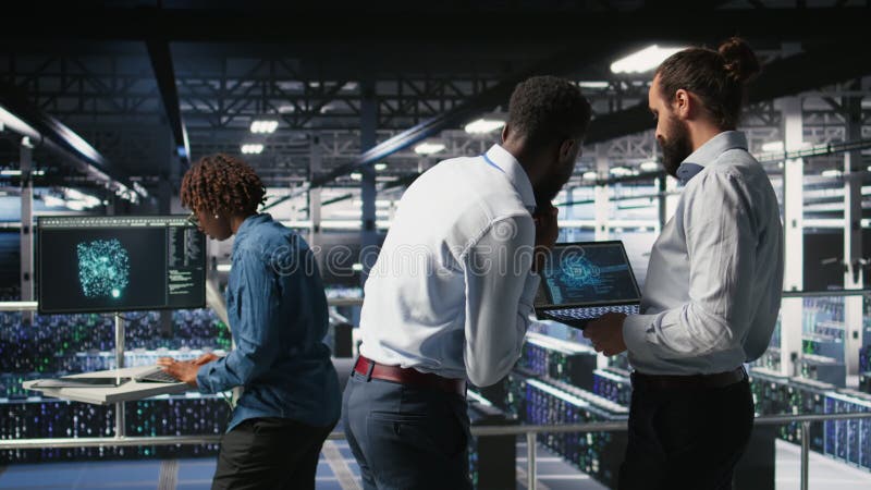 Server Farm Coworkers Doing Infrastructure AI Machine Learning ...