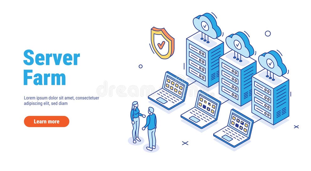 Server Farm Isometric Stock Illustrations – 1,096 Server Farm Isometric ...