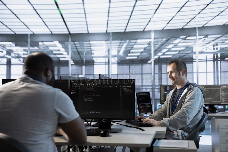 Server Farm Specialists Expert Configuring and Testing Hardware Stock ...