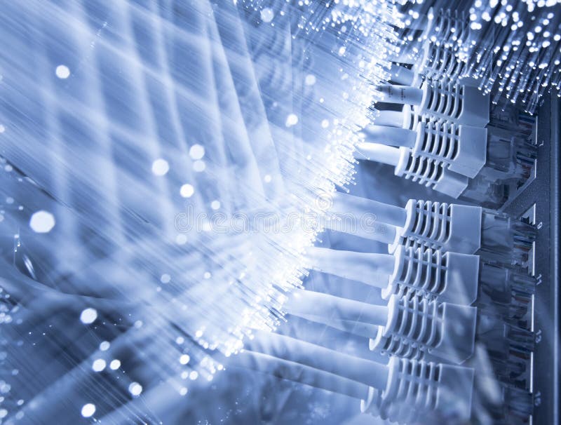 Telecommunication Concept with Abstract Network Structure and Server ...