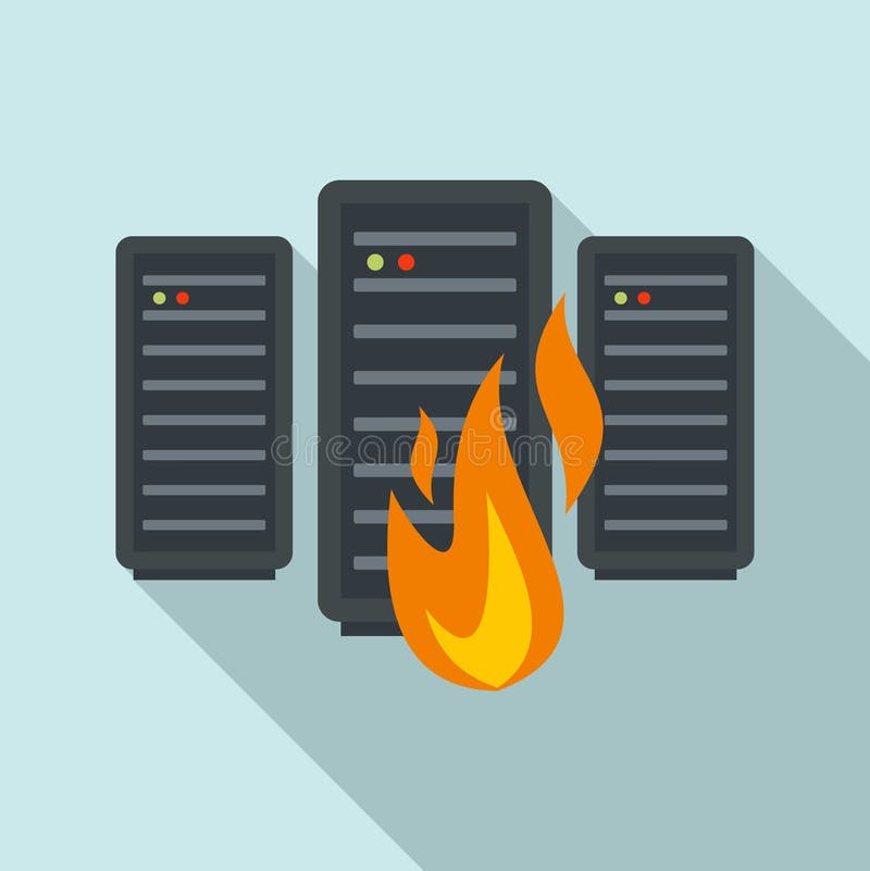 Server Firewall Icon, Simple Style Stock Vector - Illustration of ...