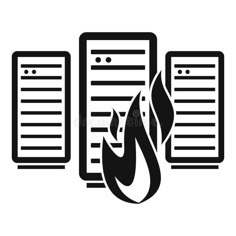 Server Firewall Icon, Simple Style Stock Vector - Illustration of ...