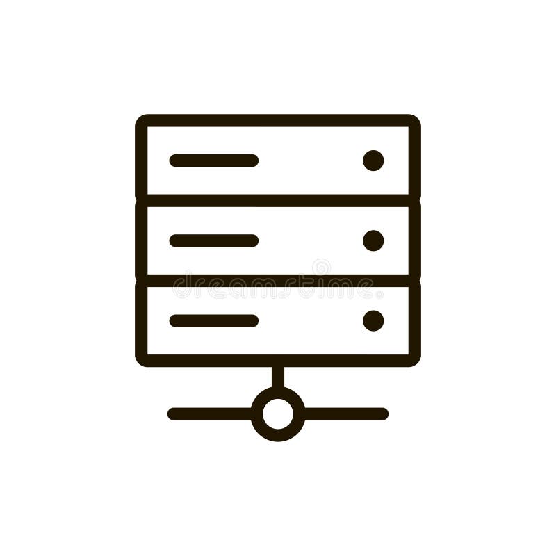 Server-flache Ikone vektor abbildung. Illustration von wolke - 102673498