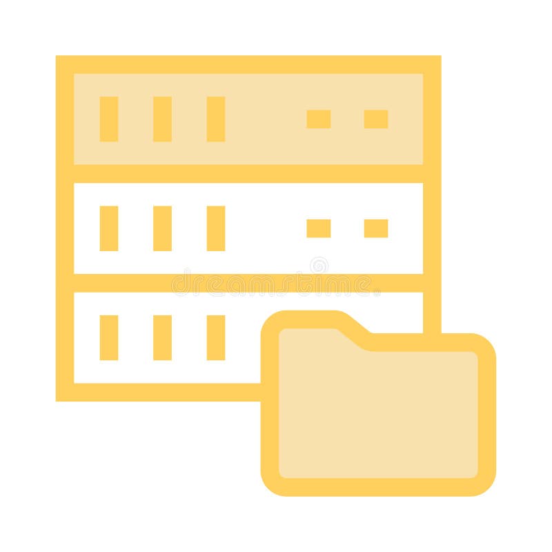 Server Folder Icon, Outline Style Stock Vector - Illustration of ...
