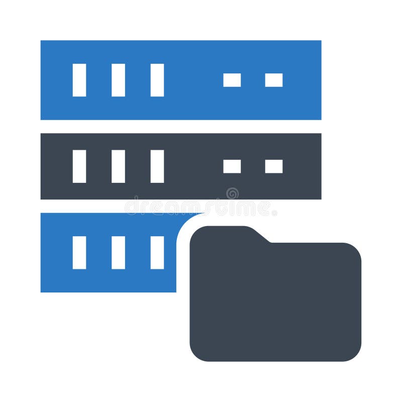 Server Folder Icon, Outline Style Stock Vector - Illustration of ...